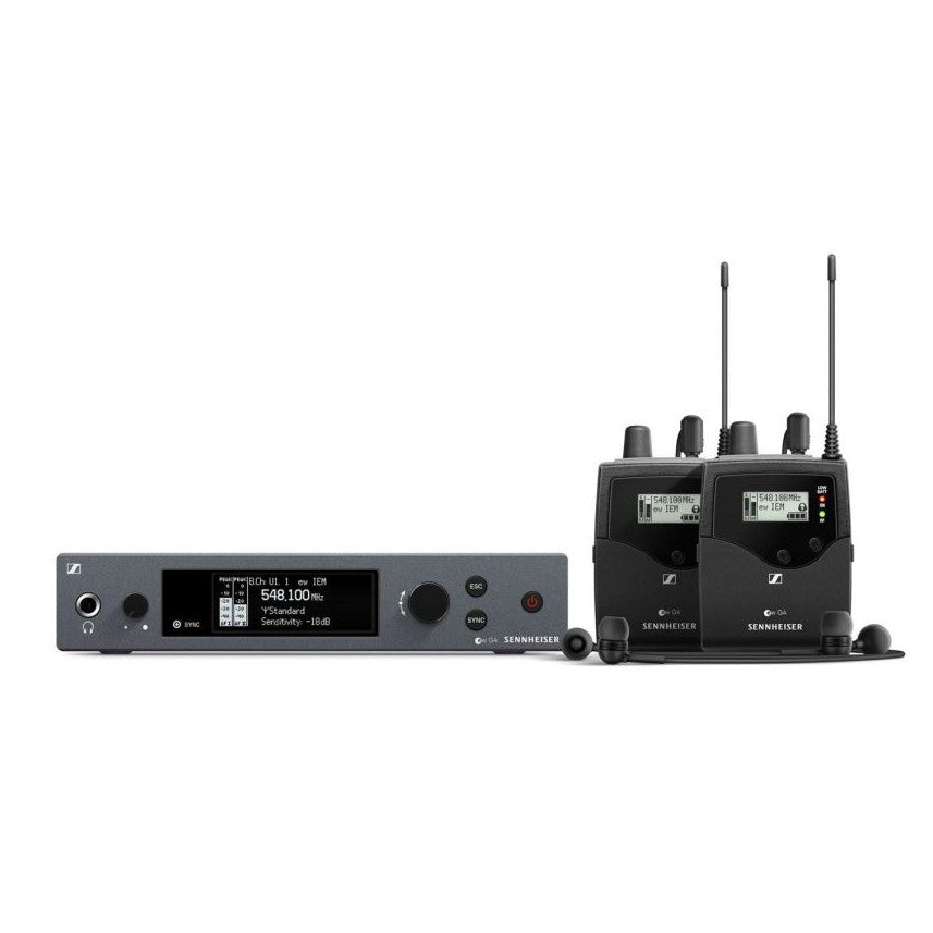 Sennheiser EW IEM G4-TWIN-B wireless in-ear set (transmitter + 2 recei